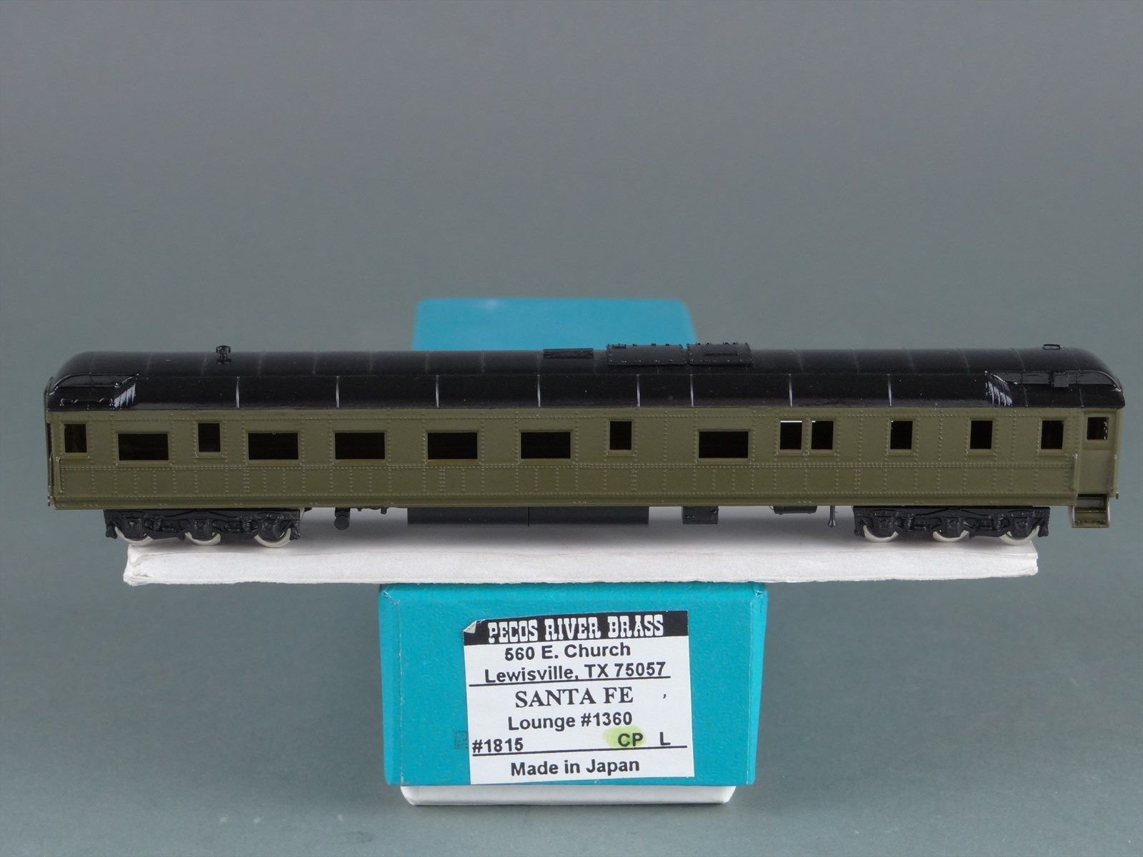 N Scale Brass Pecos River 1815 ATSF Santa Fe Lounge #1360 - Custom