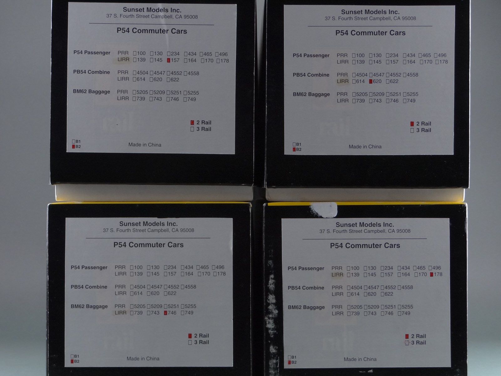 O Sunset 3rd Rail LIRR Long Island P54 Commuter 4-Car Set