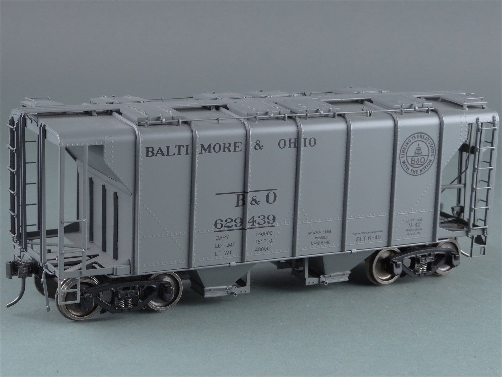 O 2-Rail Sunset 3rd Rail B&O Wagon Top Hopper #629439