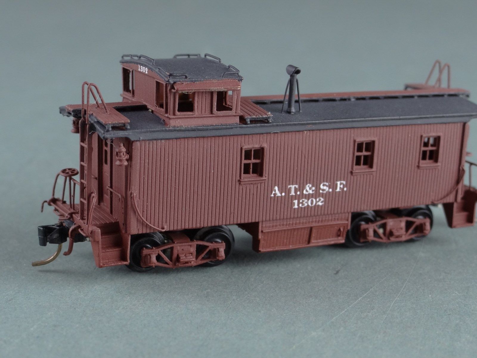 N Scale Brass Pecos River AT&SF Santa Fe Caboose #1302