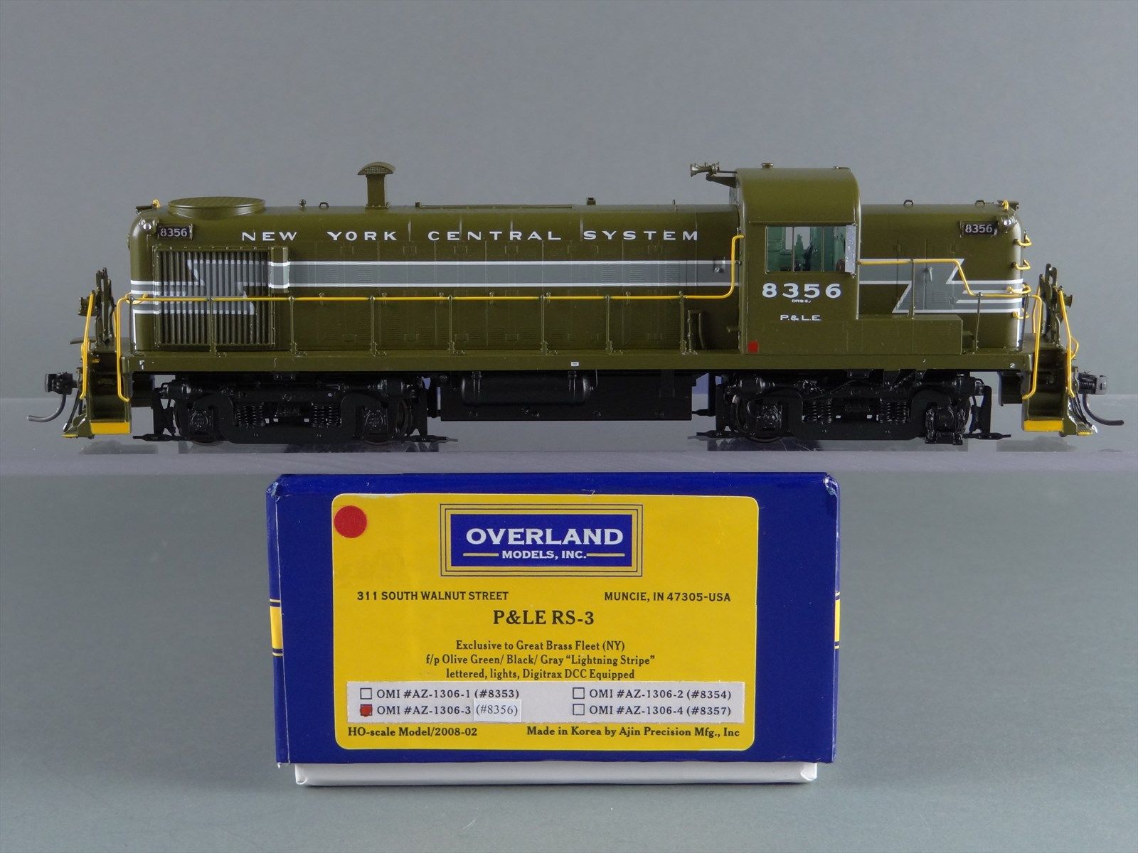 HO Brass Model Train - OMI AZ-1306-3 NYC P&LE RS-3 #8356 New York Central