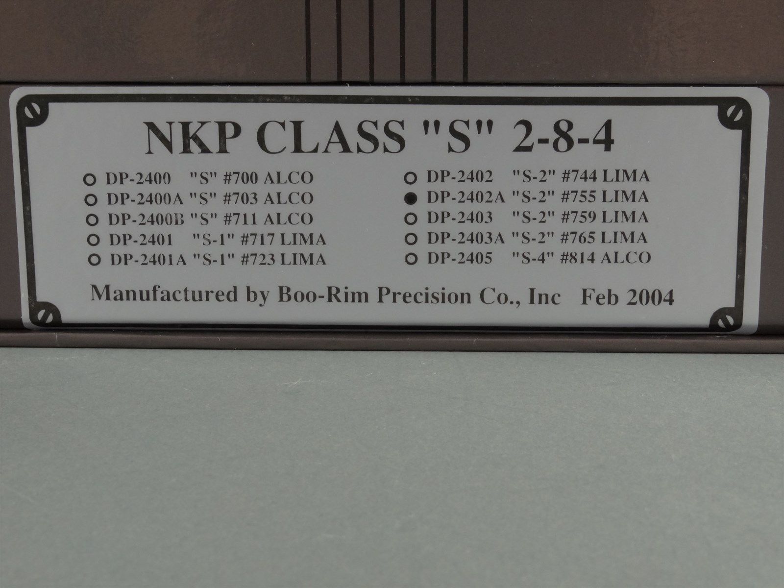 HO Brass Model Train - DP Division Point NKP Nickel Plate 2-8-4 S-2 ...