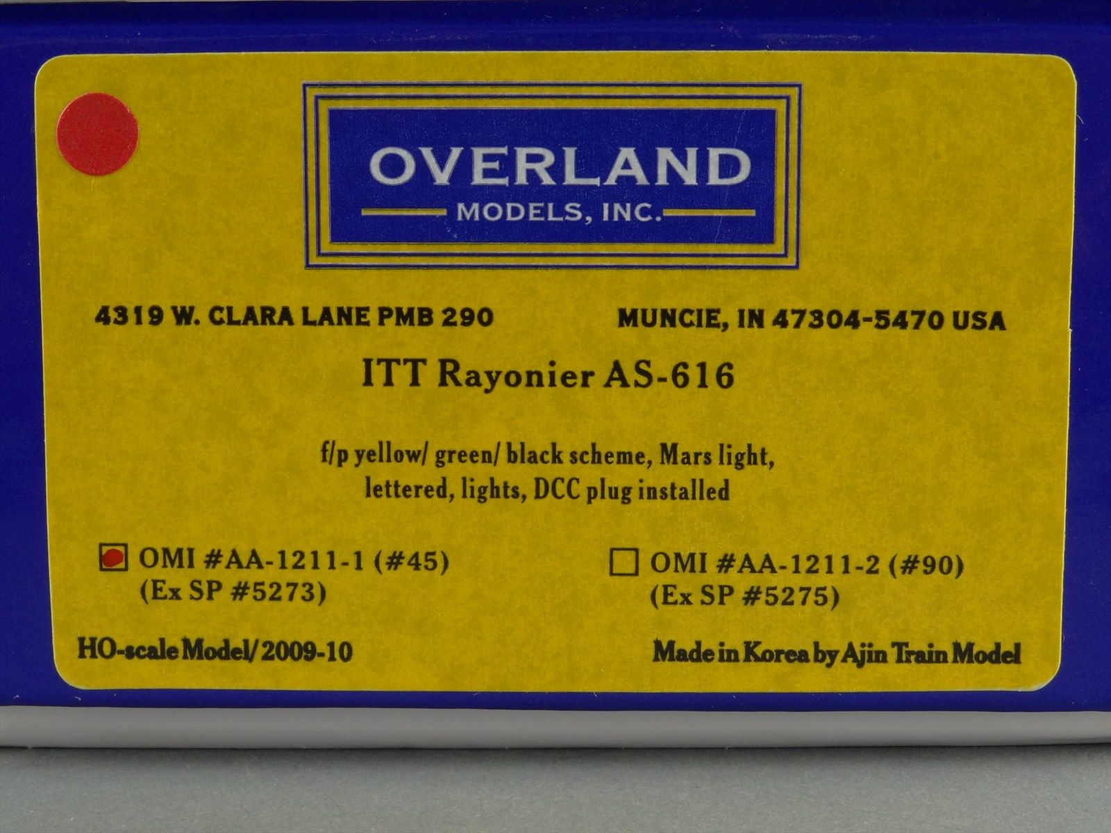 HO Brass Model Train - OMI Overland ITT Rayonier AS-616 Diesel #45