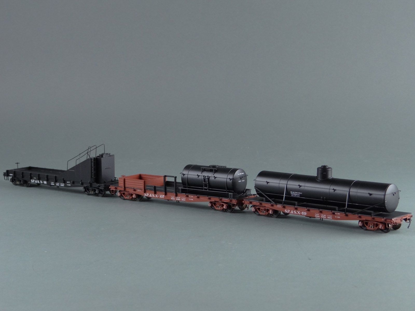 HO Brass Model Train - NBL North Bank Line MOW SP&S 3 Car Set - Factory ...