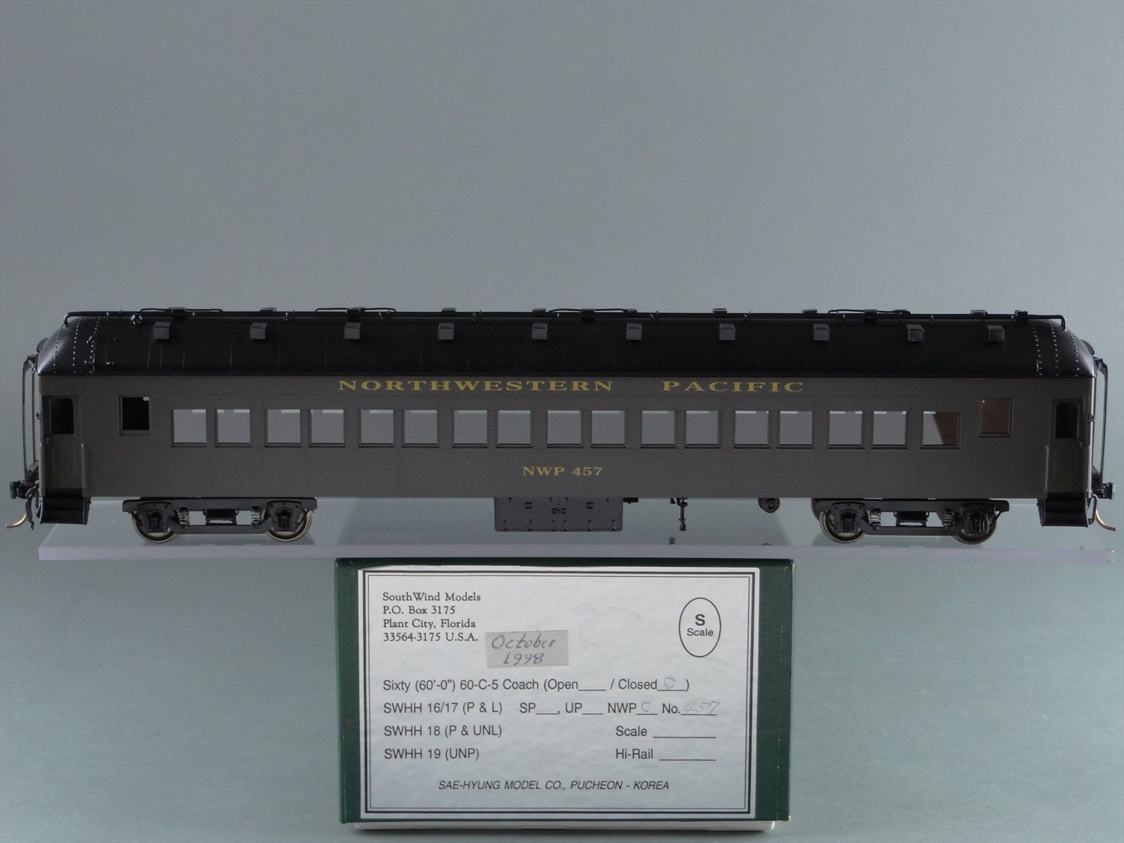 S Scale Brass Model Train - SouthWind Models - NWP Northwestern Pacific ...