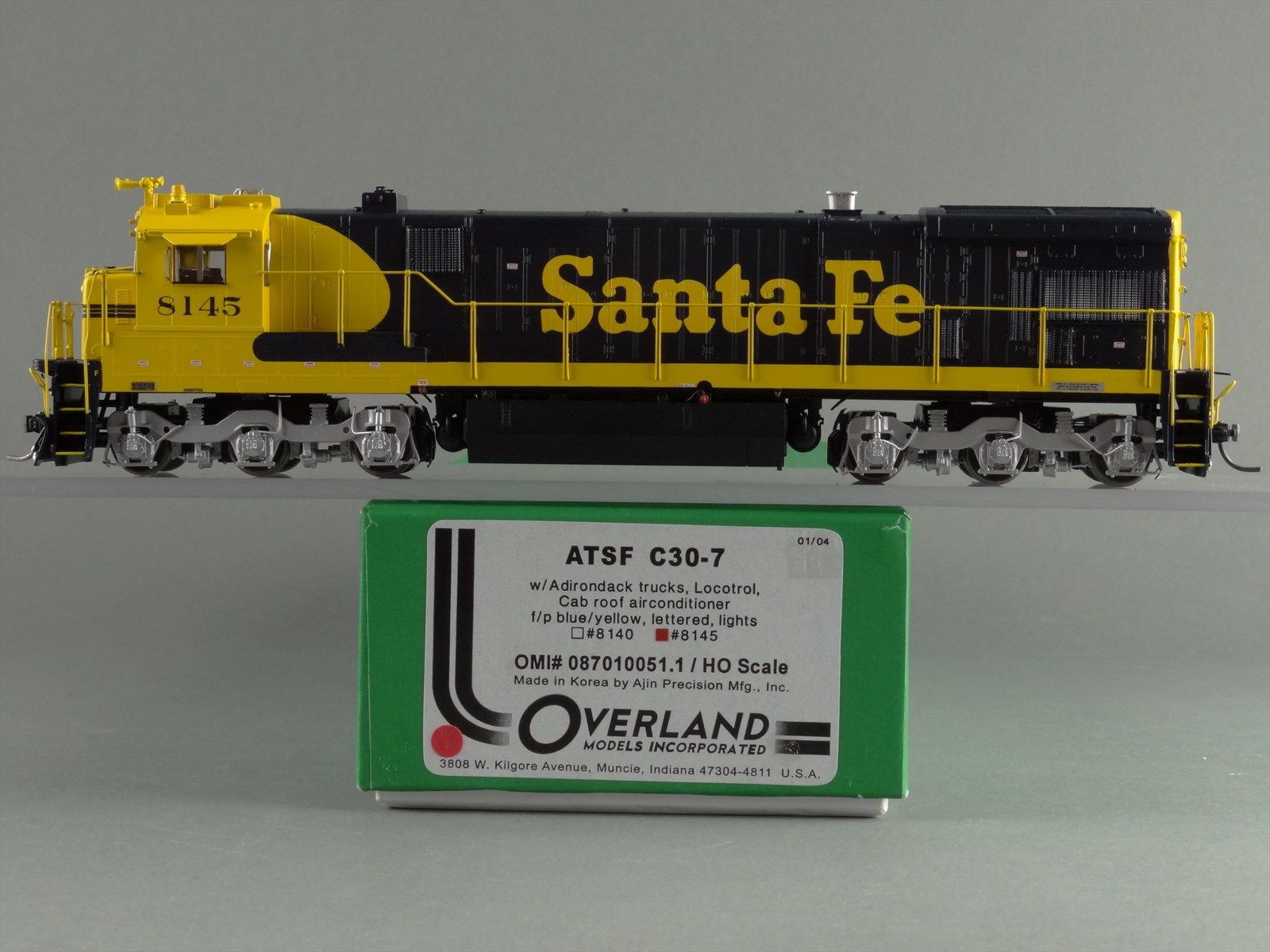HO Brass Model Train - OMI Overland AT&SF Santa Fe C30-7 #8145 2004 Run ...