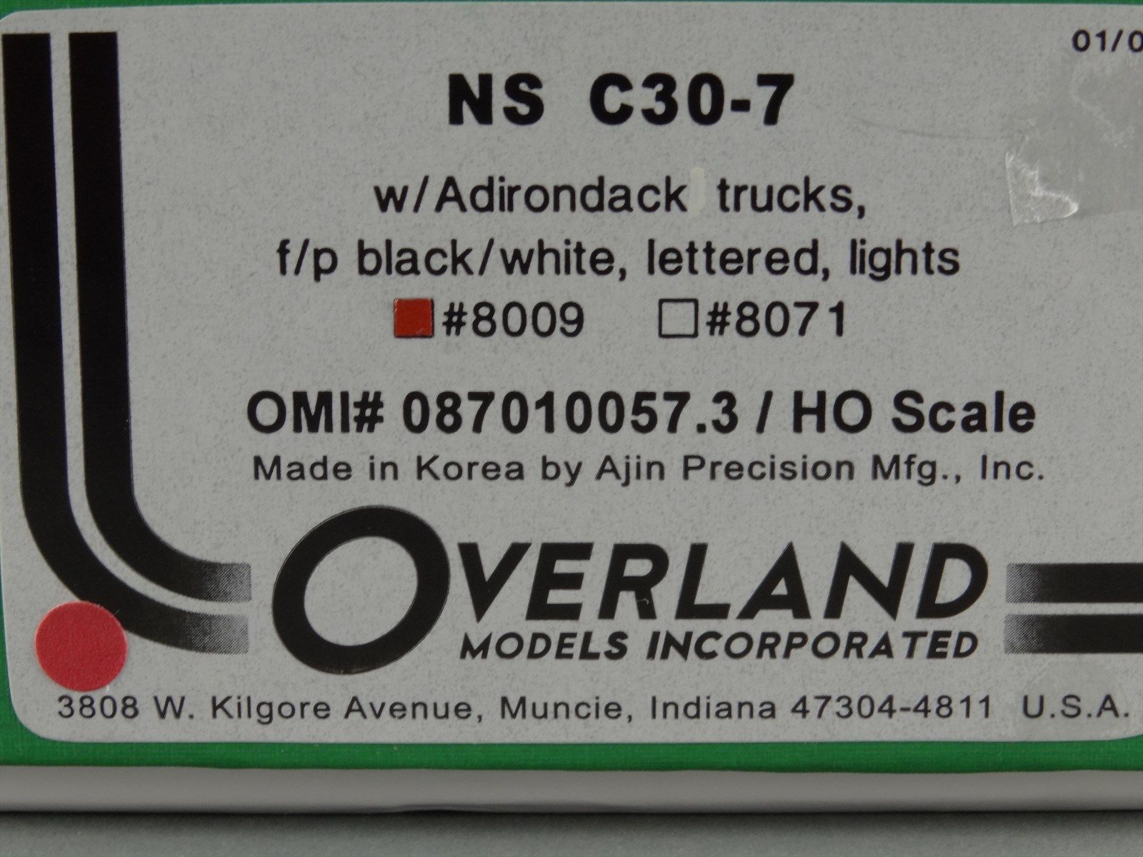 HO Brass Model Train - OMI Overland NS Norfolk Southern C30-7 #8009 ...