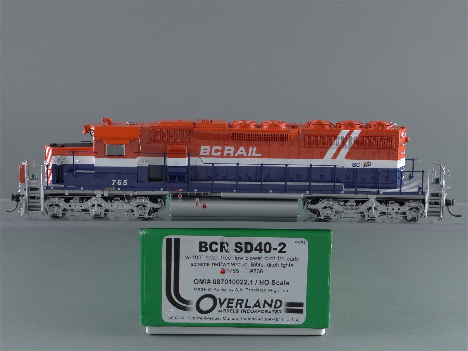 HO Brass Model Train - OMI 87010022.1 Overland BCR BC Rail SD40-2 ...