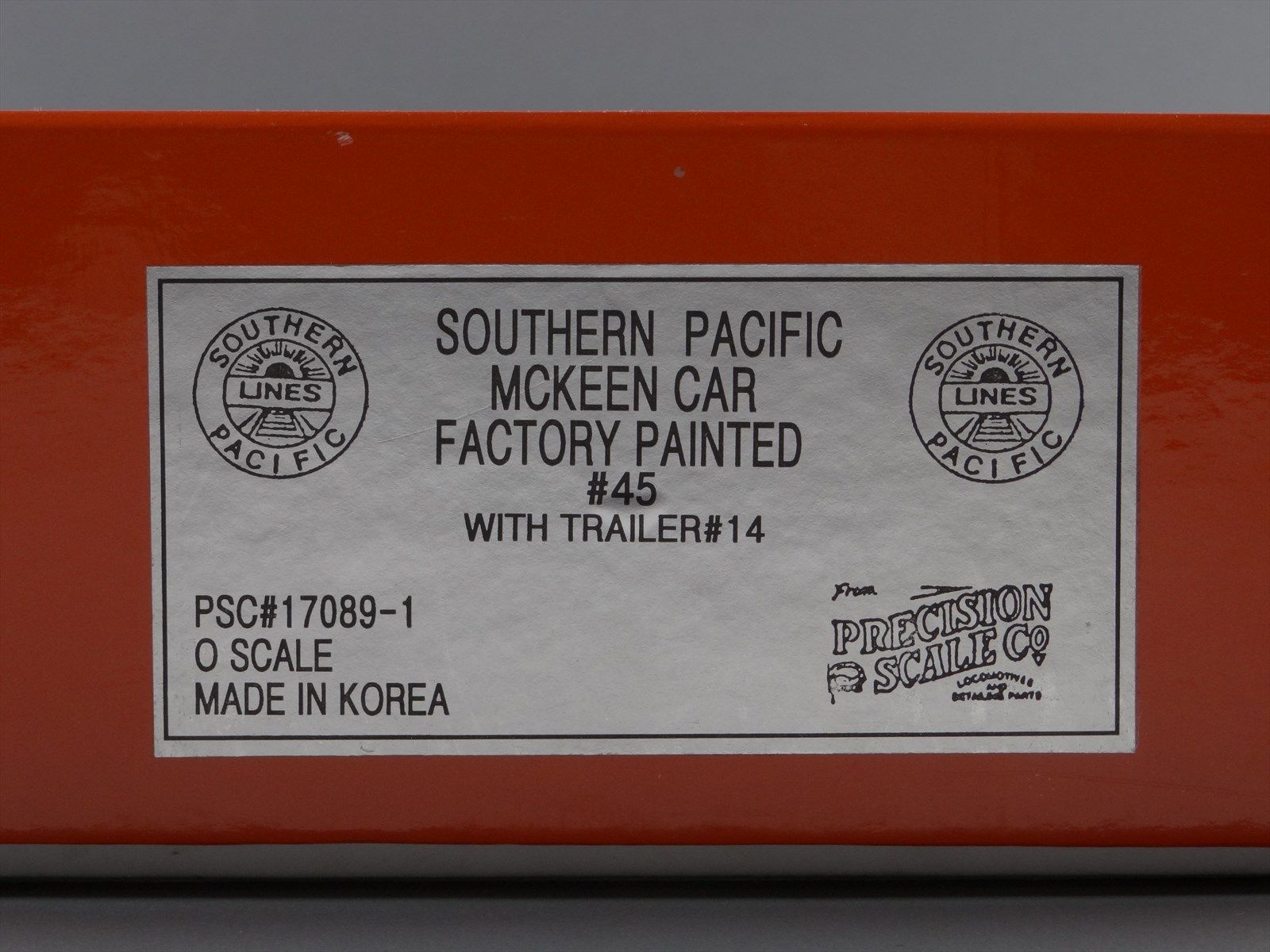 O Scale PSC Southern Pacific McKeen Car #45 with trailer #14 PSC-17089-1