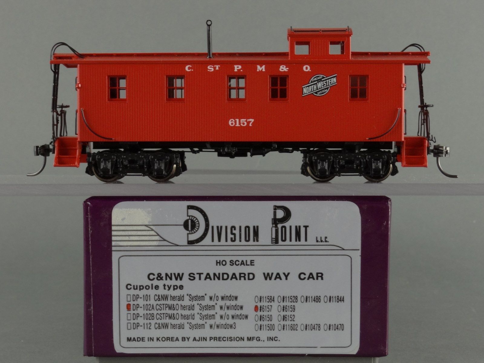 HO Brass Model Train - Division Point C&NW Standard Caboose #6157