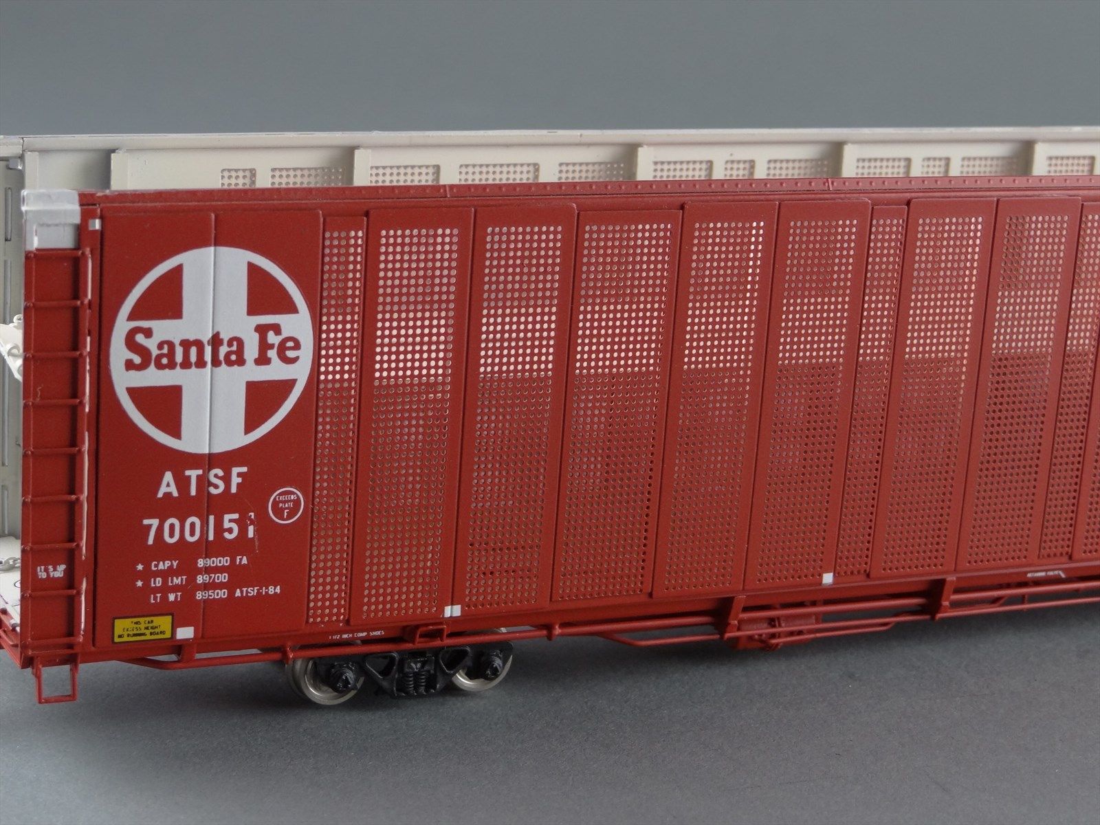 HO Brass Model Train - OMI 3253.1 Safe-T-Pack Bi-Level Auto Rack - ATSF ...