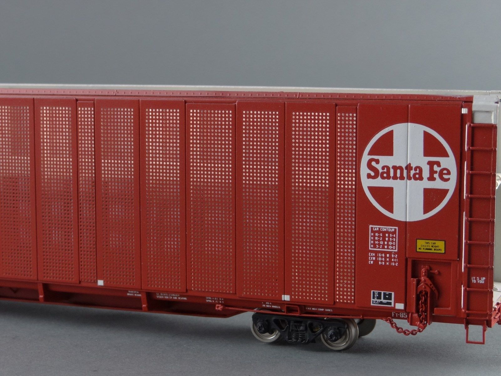 HO Brass Model Train - OMI 3253.1 Safe-T-Pack Bi-Level Auto Rack - ATSF ...