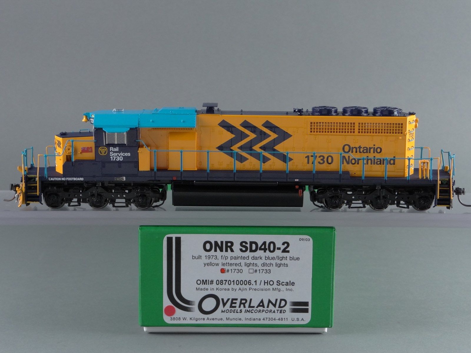 HO Brass Model Train - OMI 87010006.1 Overland ONR Ontario Northland ...