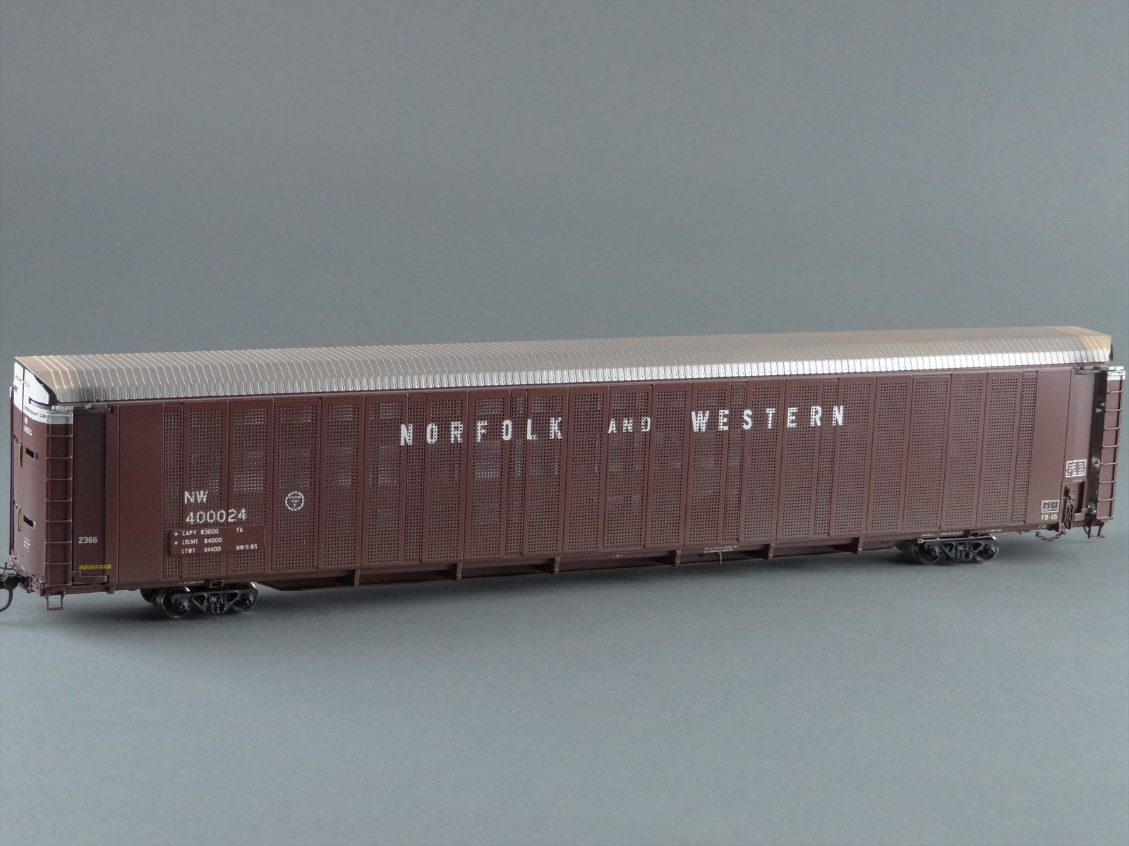 HO Brass Model Train - OMI 3253.1 Safe-T-Pack Tri-Level Auto Rack - N&W ...