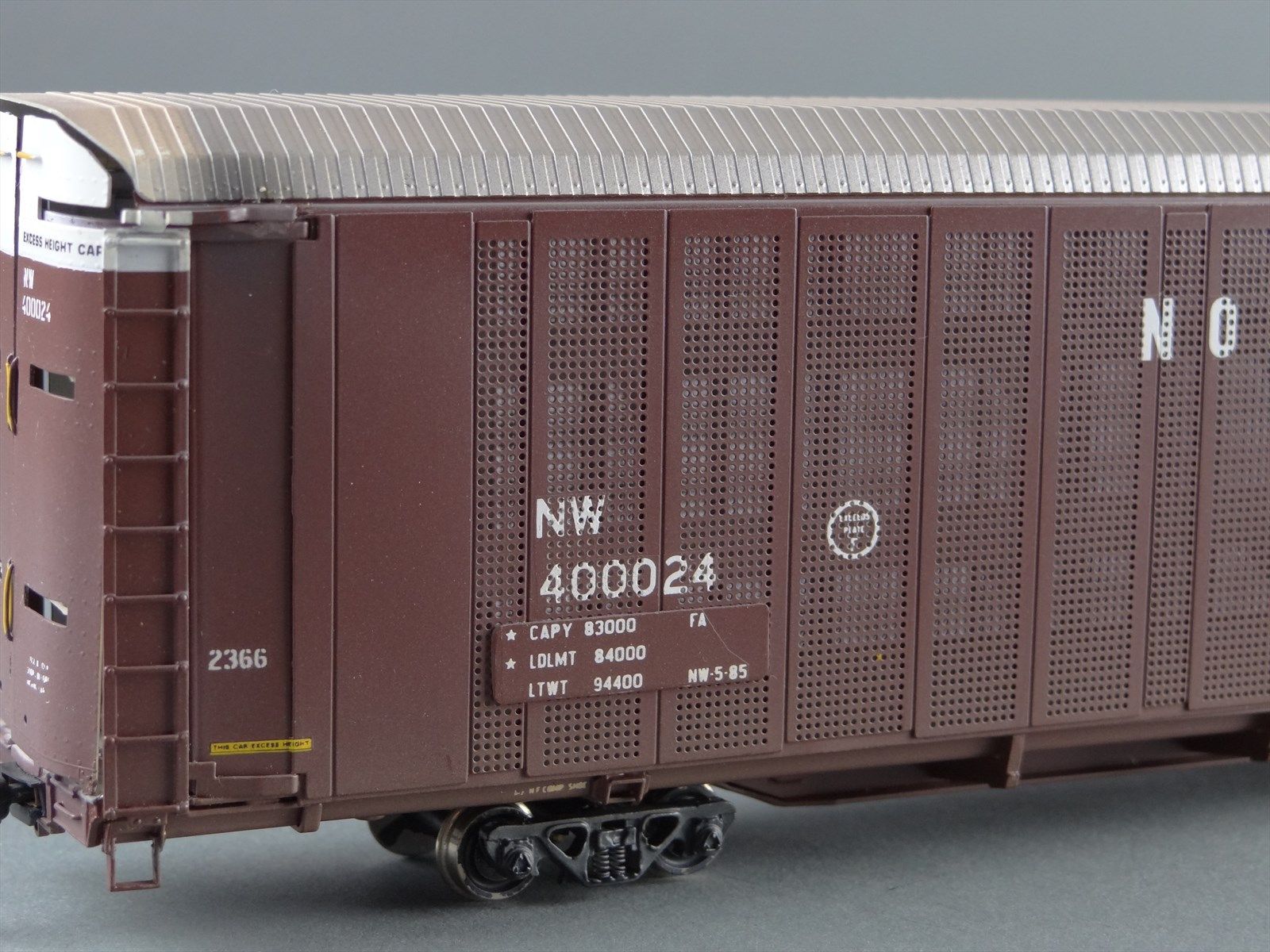 HO Brass Model Train - OMI 3253.1 Safe-T-Pack Tri-Level Auto Rack - N&W ...