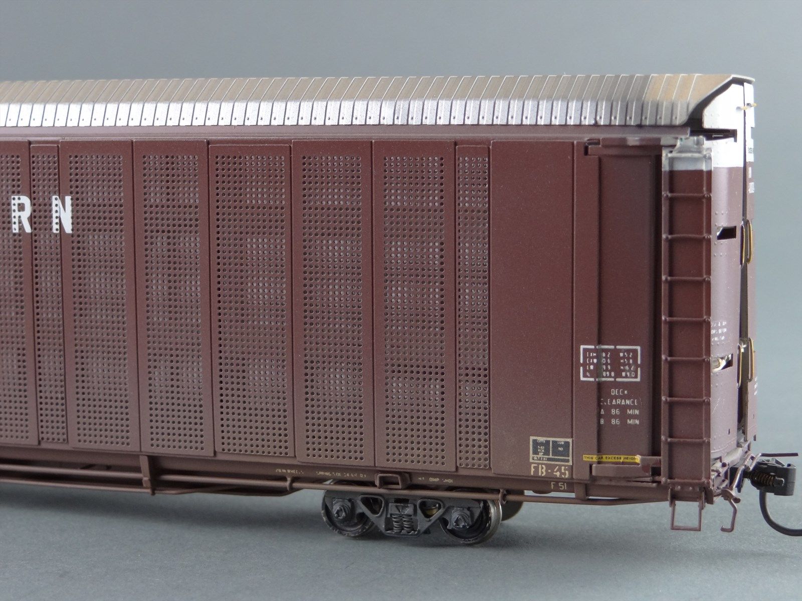 HO Brass Model Train - OMI 3253.1 Safe-T-Pack Tri-Level Auto Rack - N&W ...