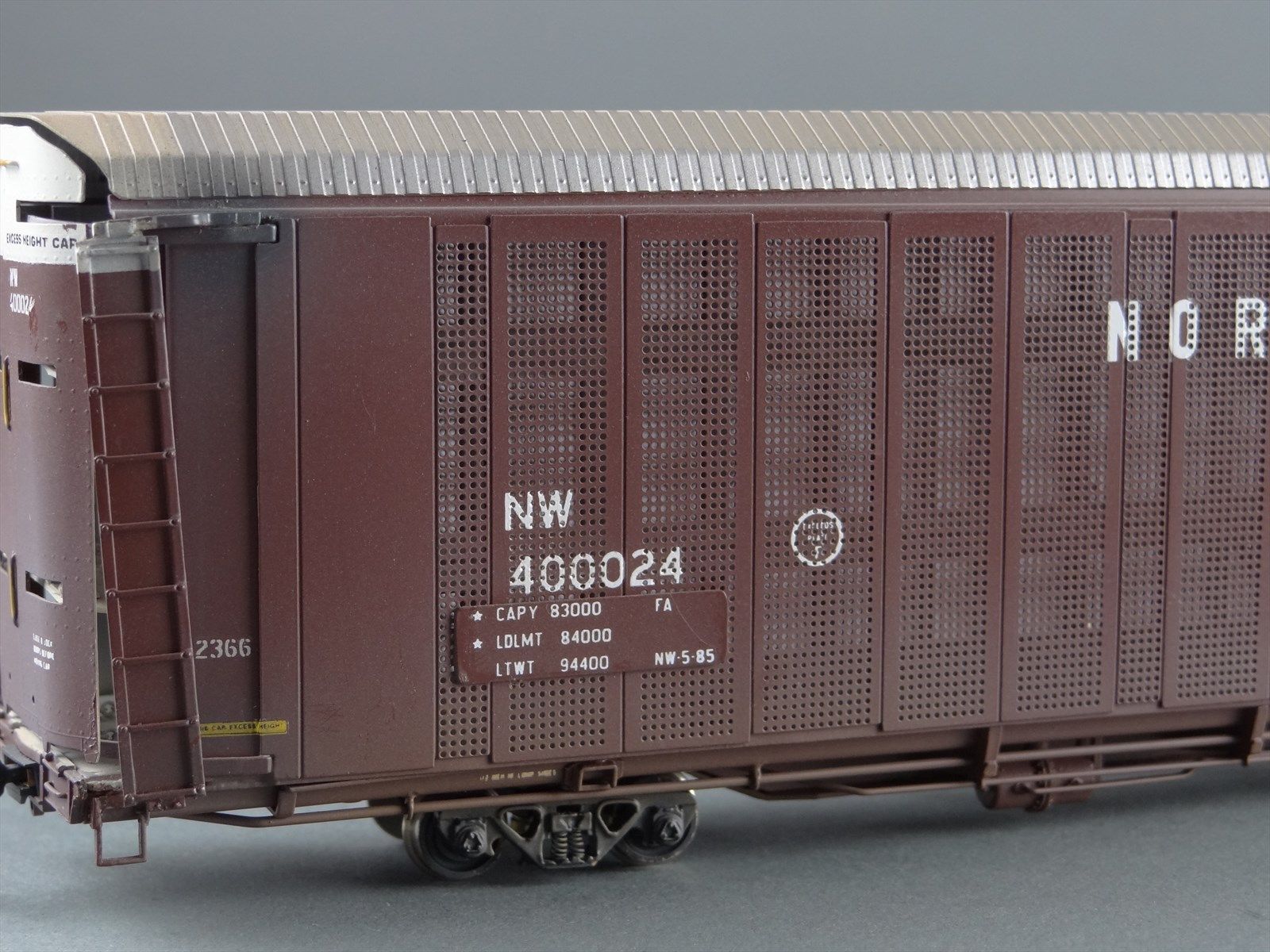 HO Brass Model Train - OMI 3253.1 Safe-T-Pack Tri-Level Auto Rack - N&W ...