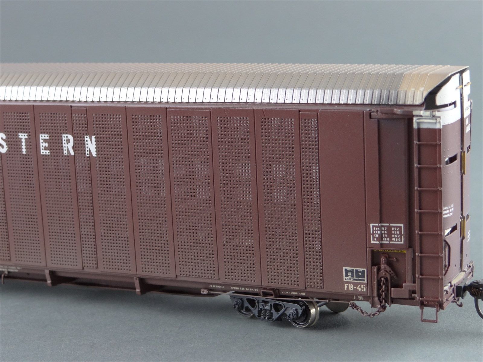 HO Brass Model Train - OMI 3253.1 Safe-T-Pack Tri-Level Auto Rack - N&W ...