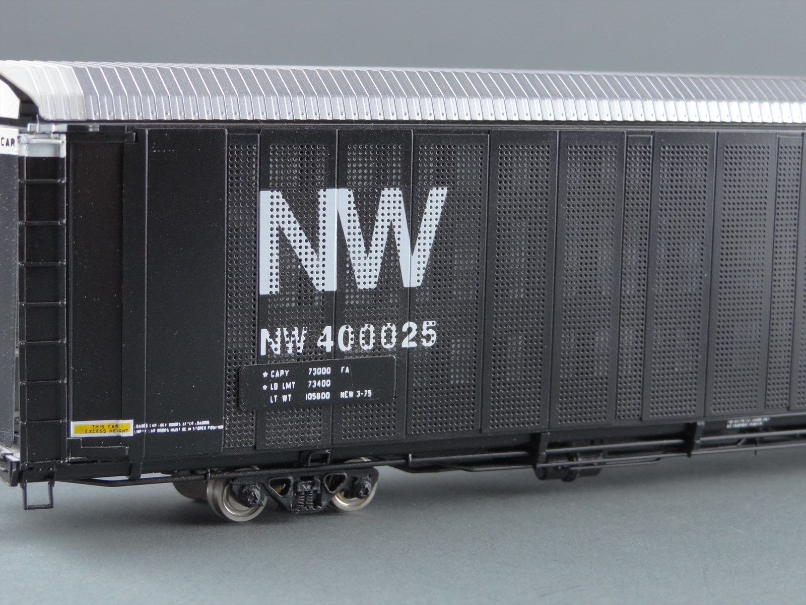 HO Brass Model Train - OMI 3250.1 Safe-T-Pack Tri-Level Auto Rack - N&W ...