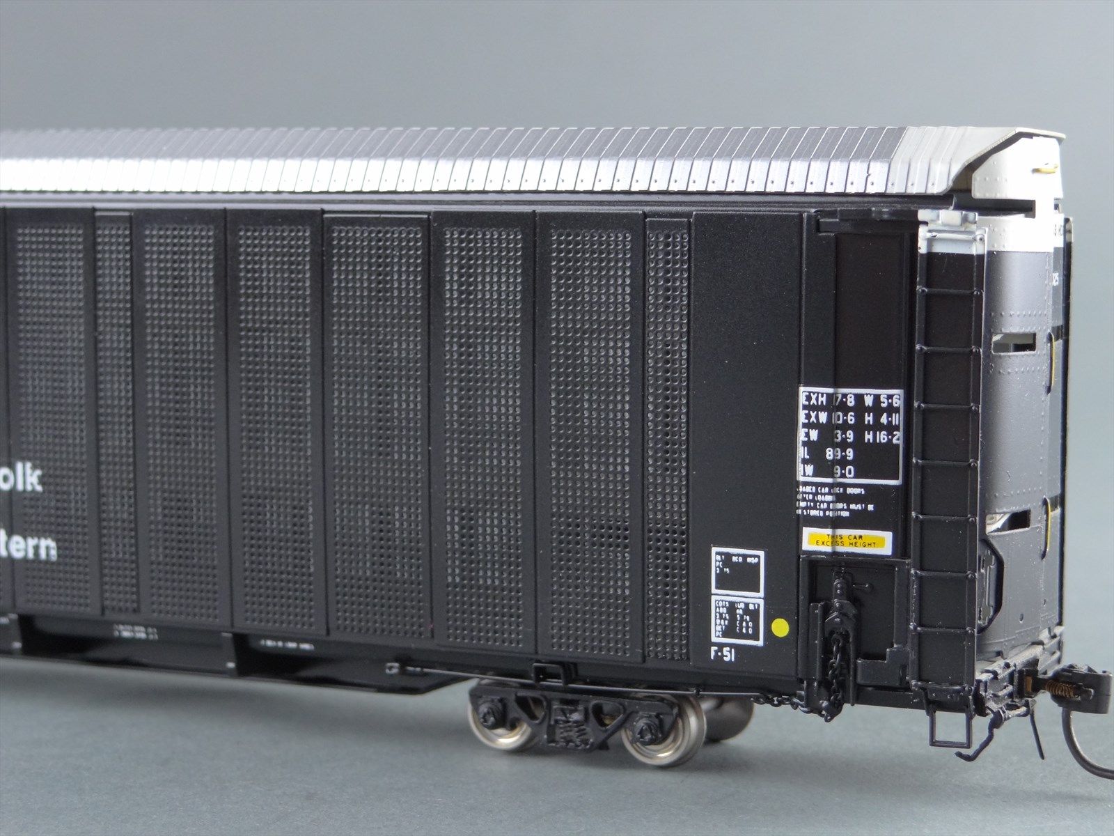 HO Brass Model Train - OMI 3250.1 Safe-T-Pack Tri-Level Auto Rack - N&W ...