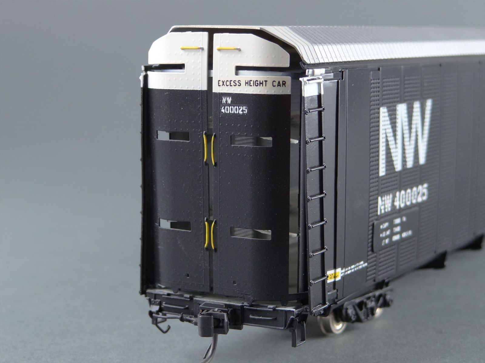 HO Brass Model Train - OMI 3250.1 Safe-T-Pack Tri-Level Auto Rack - N&W ...