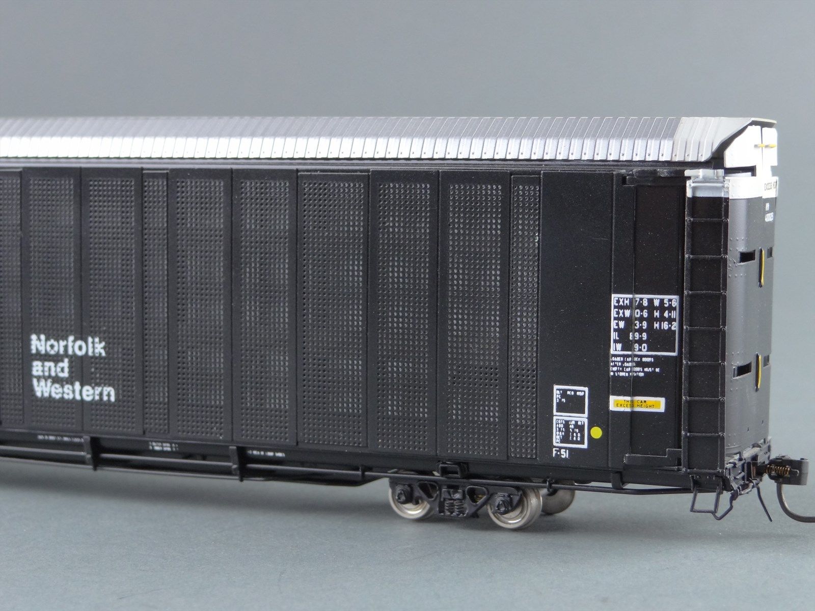 HO Brass Model Train - OMI 3250.1 Safe-T-Pack Tri-Level Auto Rack - N&W ...
