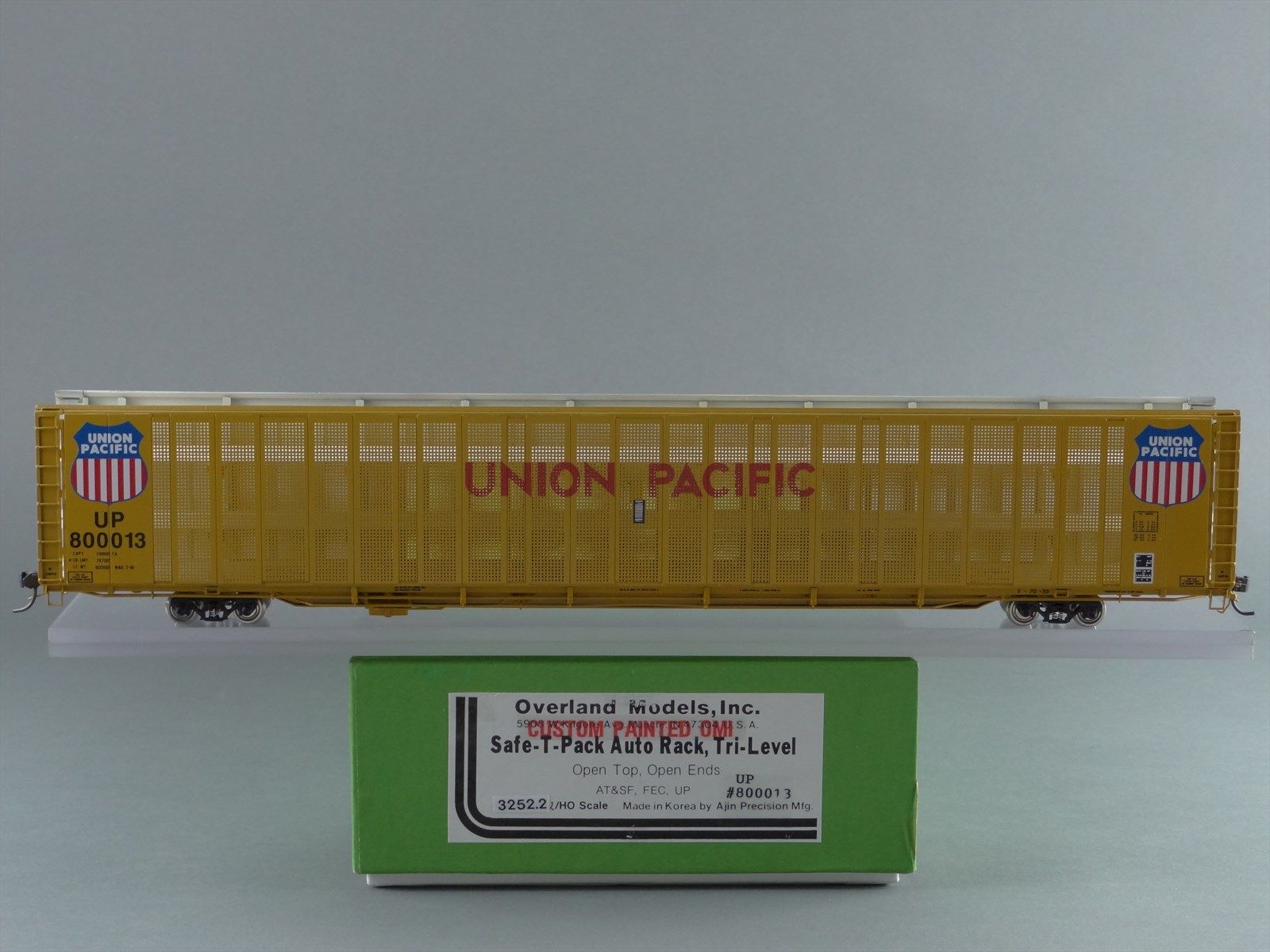 HO Brass Model Train - OMI 3252.2 Safe-T-Pack Tri-Level Auto Rack - UP ...