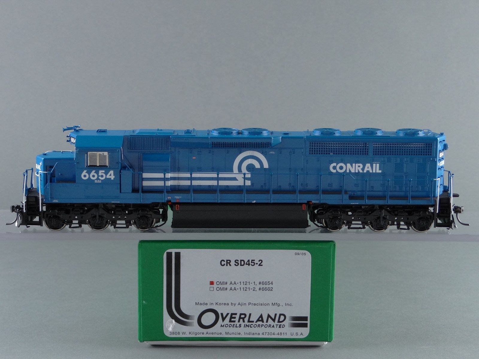 HO Brass Model Train - OMI AA-1121-1 CR Conrail SD45-2 Diesel #6654 ...