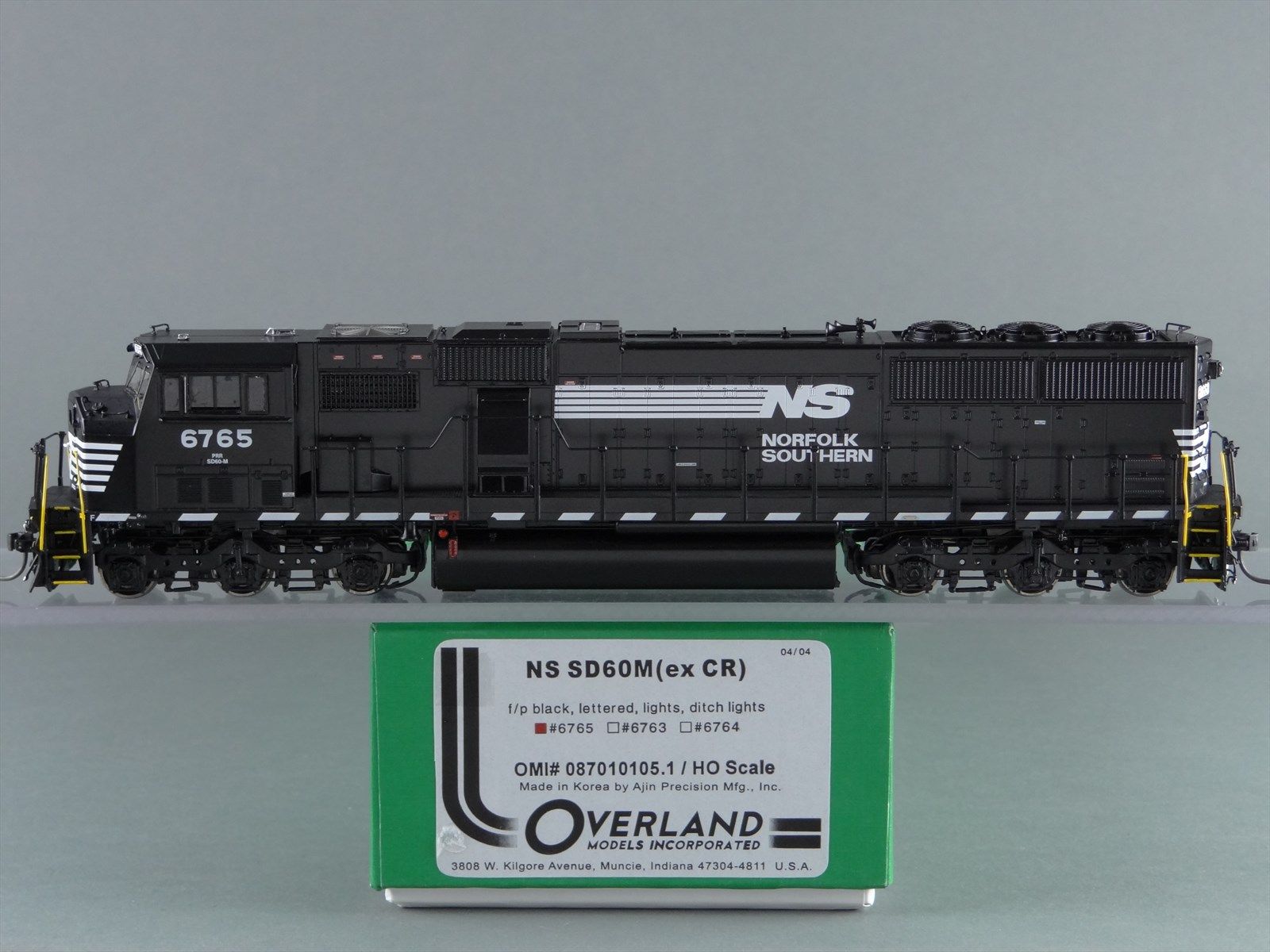 HO Brass Model Train - OMI NS Norfolk Southern / ex Conrail SD60M Diesel #6765 - 2004 Run