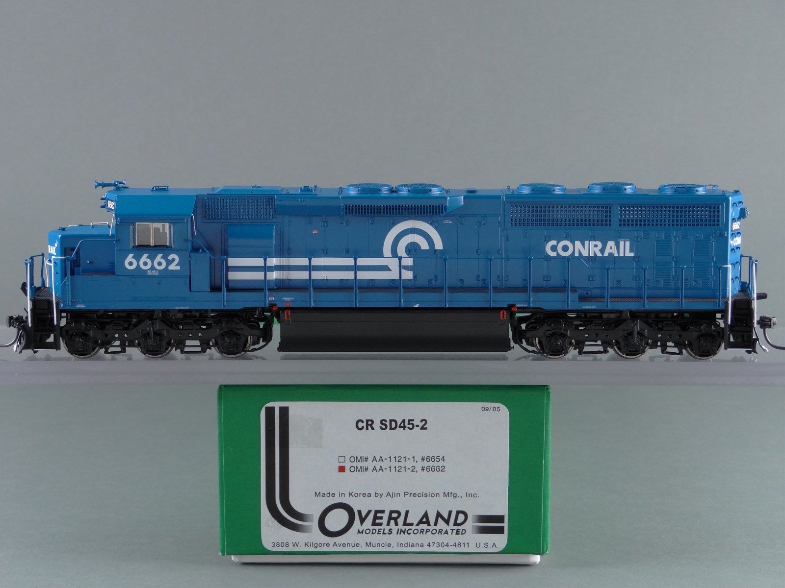 HO Brass Model Train - OMI AA-1121-2 CR Conrail SD45-2 Diesel #6662 - 2005 Run