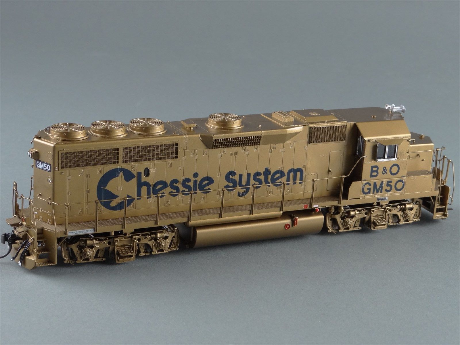 HO Brass Model Train - OMI 87010081.4 Chessie B&O GM50 GP40-2 Diesel ...