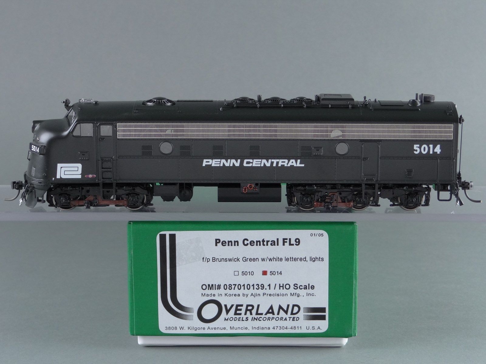 HO Brass Model Train - OMI 87010139.1 PC Penn Central FL9 Diesel #5014 - 2005 Run