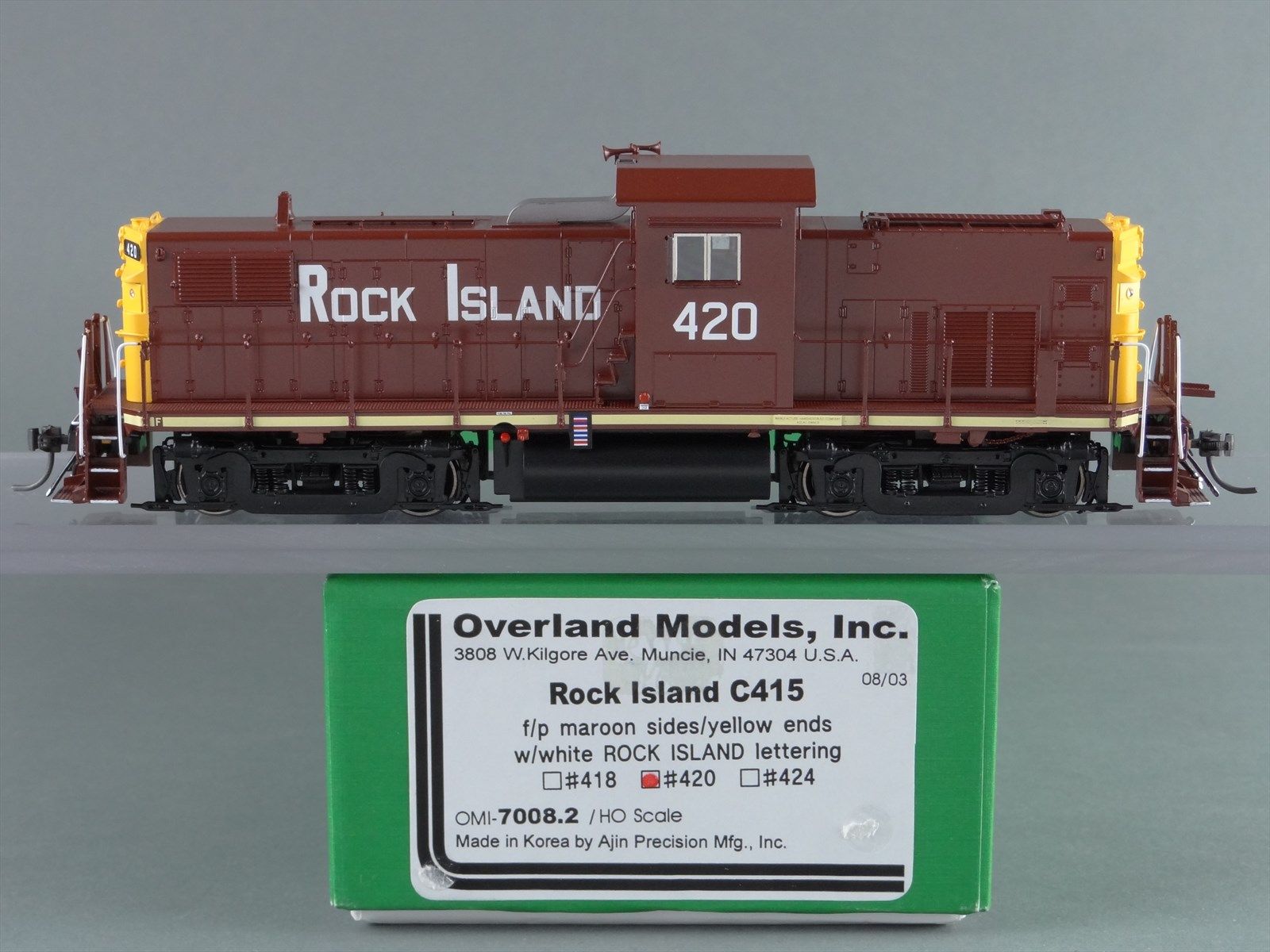 HO Brass Model Train - OMI 7008.2 RI Rock Island ALCO C415 Diesel #420 ...
