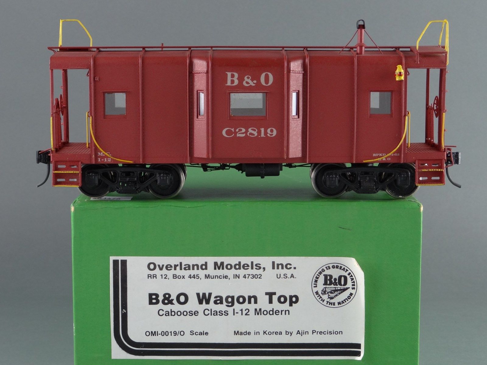 O Scale Brass Model Train - OMI 0019.1 B&O Wagon Top I-12 Modern ...