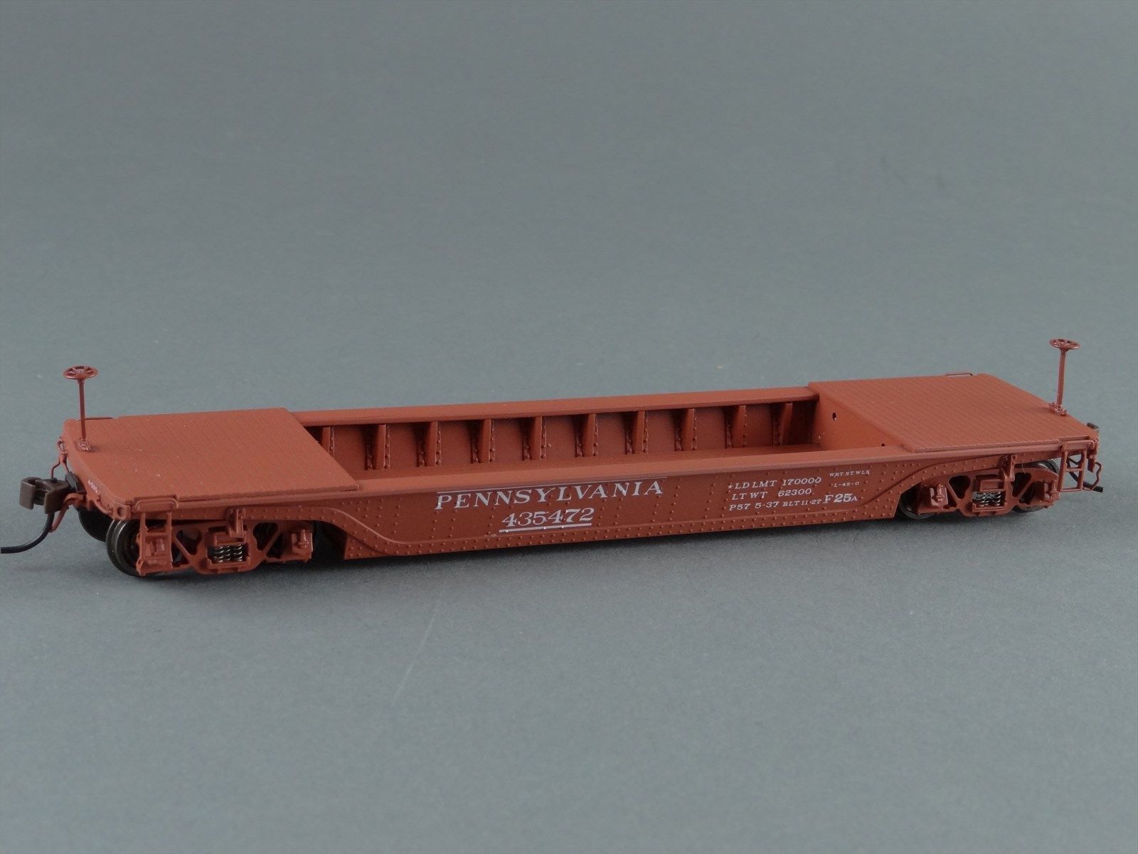 HO Brass Model Train - Railworks PRR Pennsylvania F-25 Well Flat Car ...