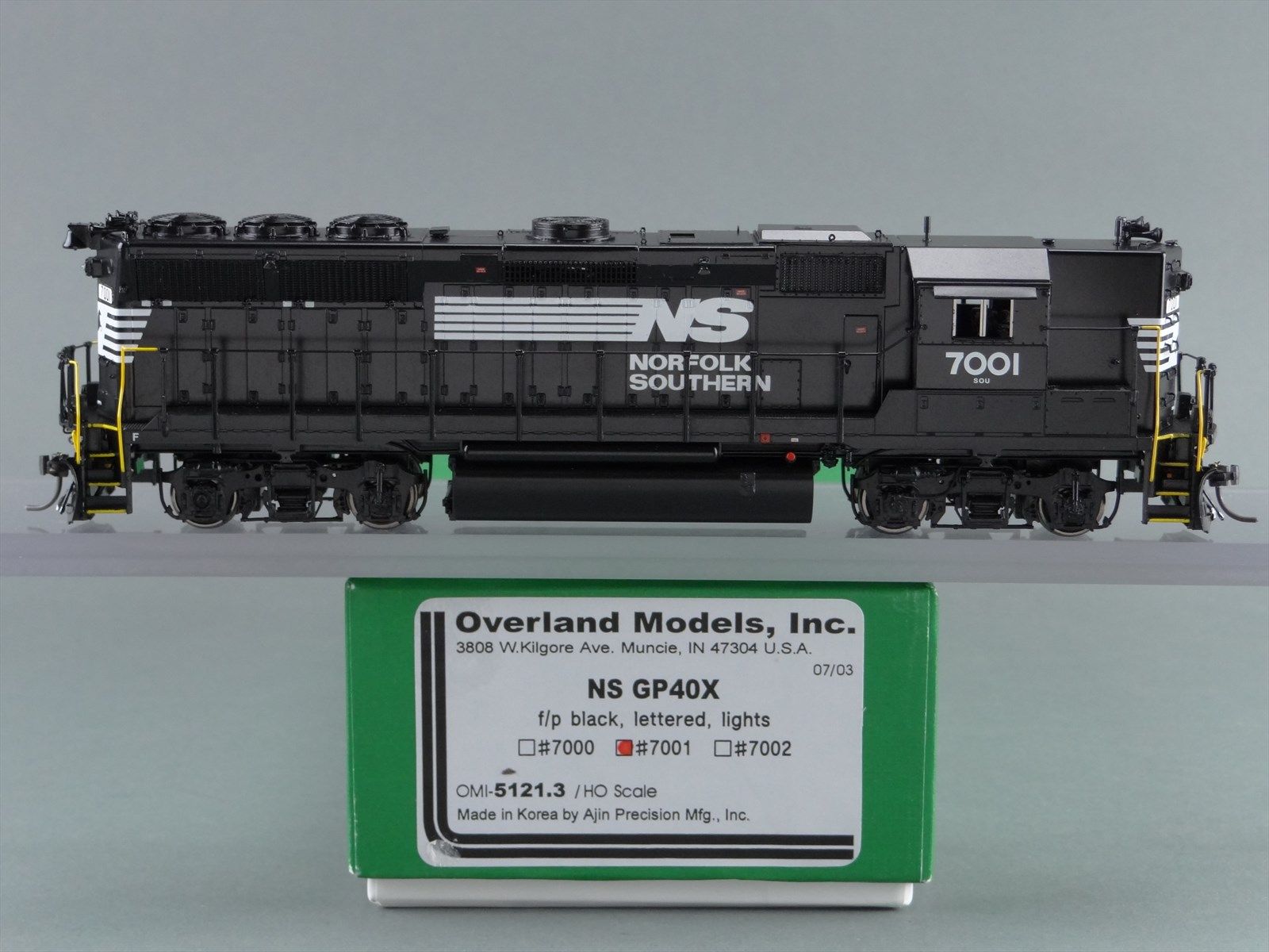 HO Brass Model Train - OMI 5121.3 NS Norfolk Southern GP40X Diesel #7001