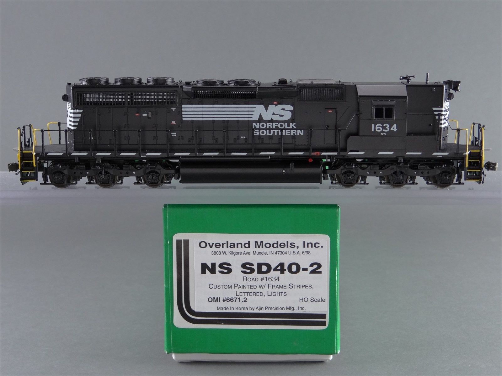 HO Brass Model Train - OMI 6671.2 NS Norfolk Southern SD40-2 Diesel ...