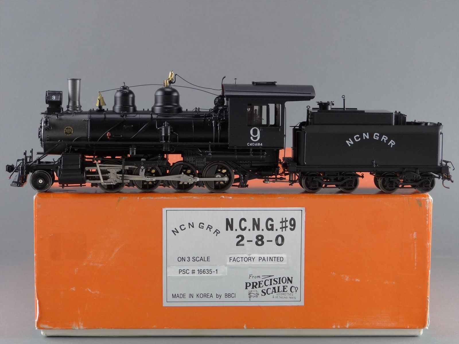 On3 Brass Model Train - PSC 16635-1 NCNG Navada County Narow Gauge 2-8 ...