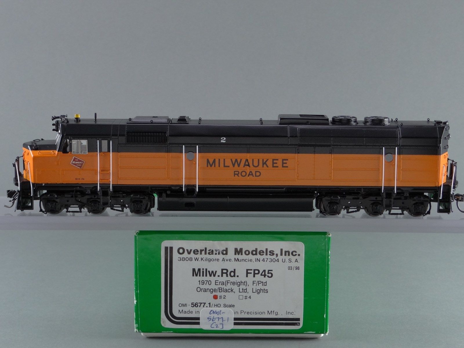 HO Brass Model Train - OMI 5677.1 Overland Milwaukee FP45 Freight Diesel #2 - 1970's Era