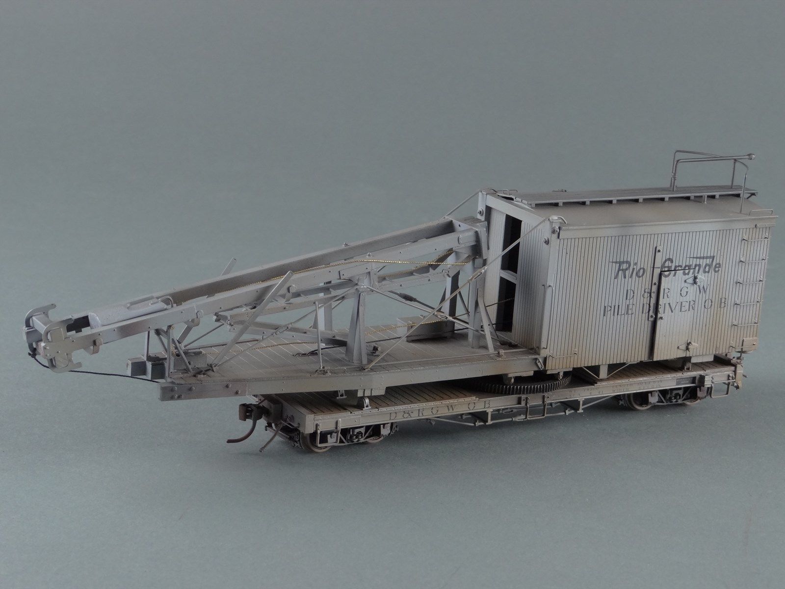 Sn3 Scale Brass Model Train - PBL Milestone - D&RGW Pile Driver OB ...