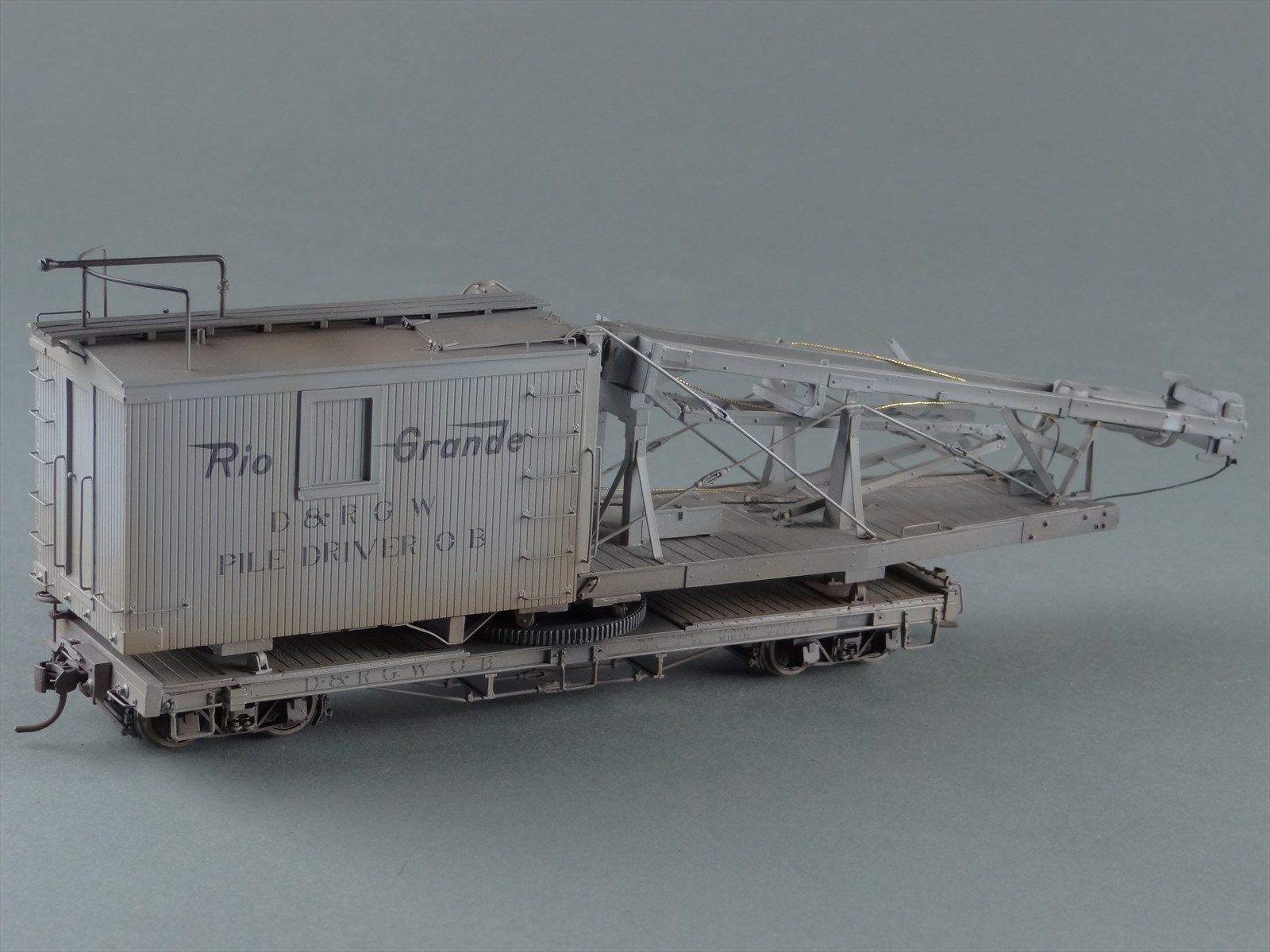 Sn3 Scale Brass Model Train - PBL Milestone - D&RGW Pile Driver OB ...