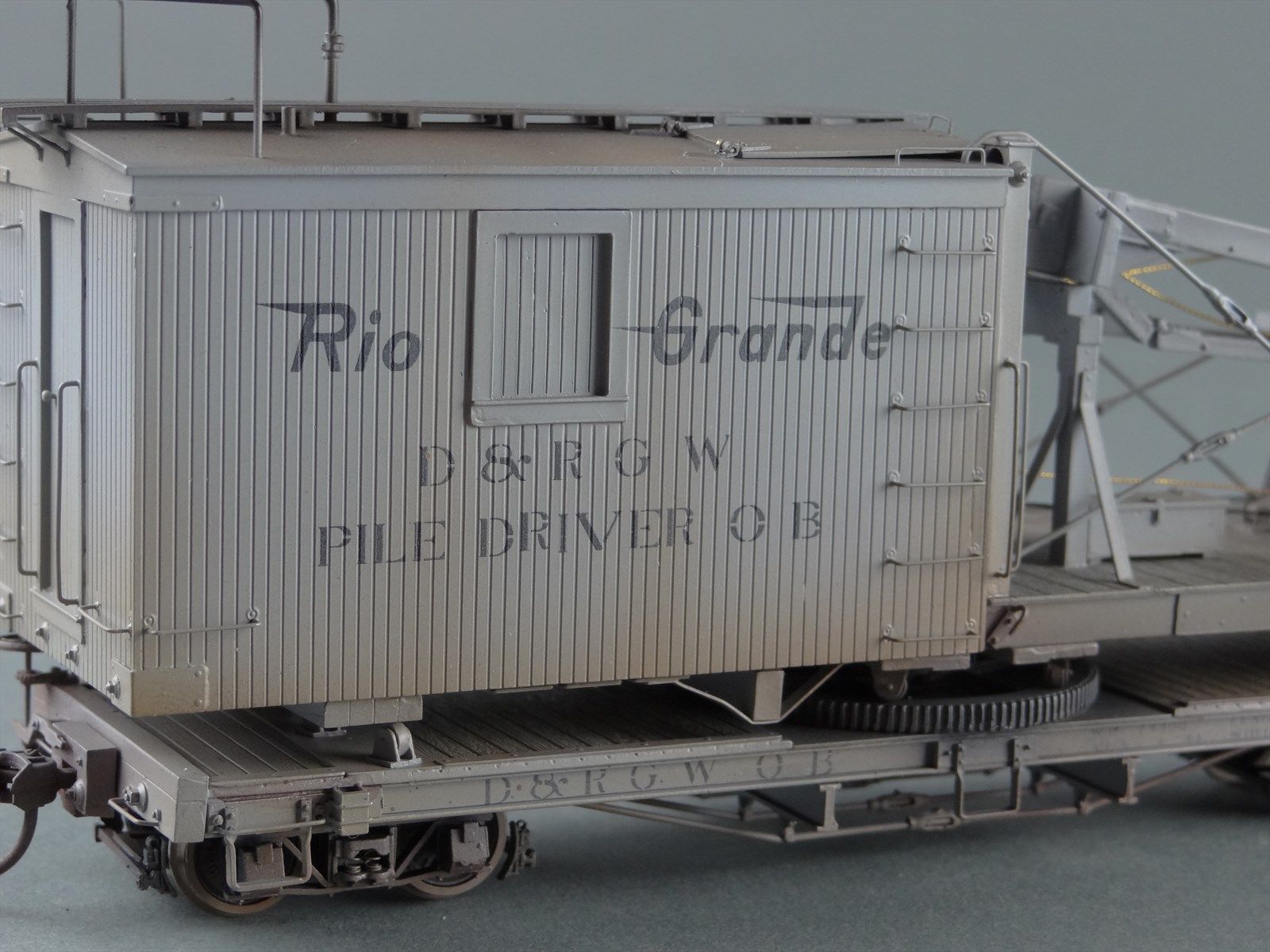 Sn3 Scale Brass Model Train - PBL Milestone - D&RGW Pile Driver OB ...