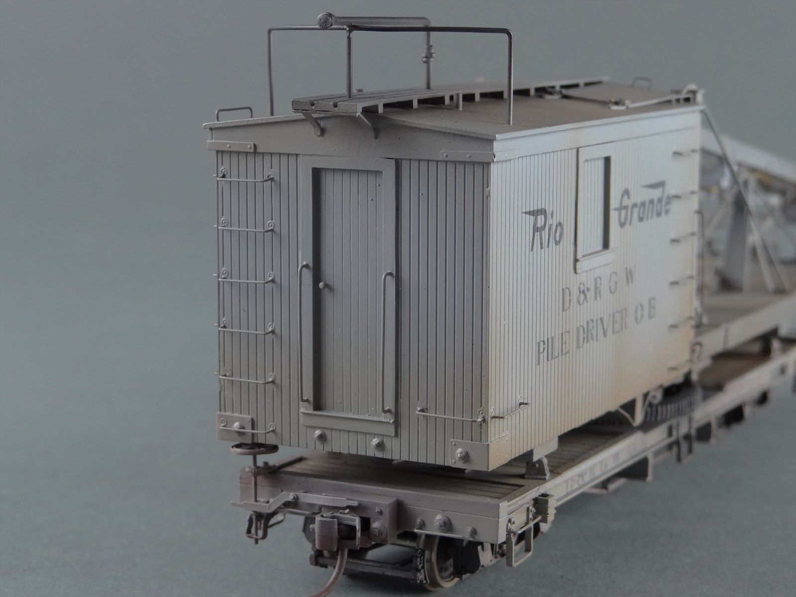 Sn3 Scale Brass Model Train - PBL Milestone - D&RGW Pile Driver OB ...