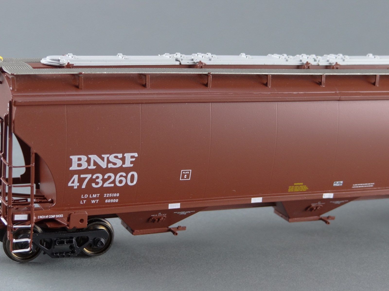 HO Brass Model Train - Pecos River 2662A BNSF Trinity Covered Hopper ...