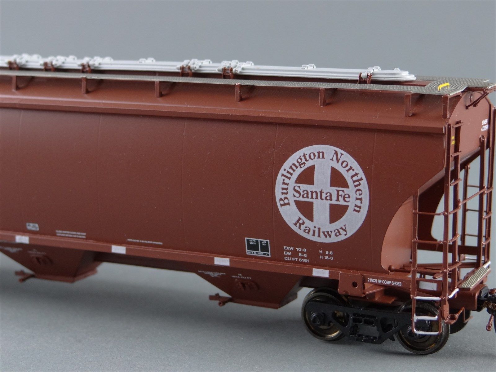 HO Brass Model Train - Pecos River 2662A BNSF Trinity Covered Hopper ...