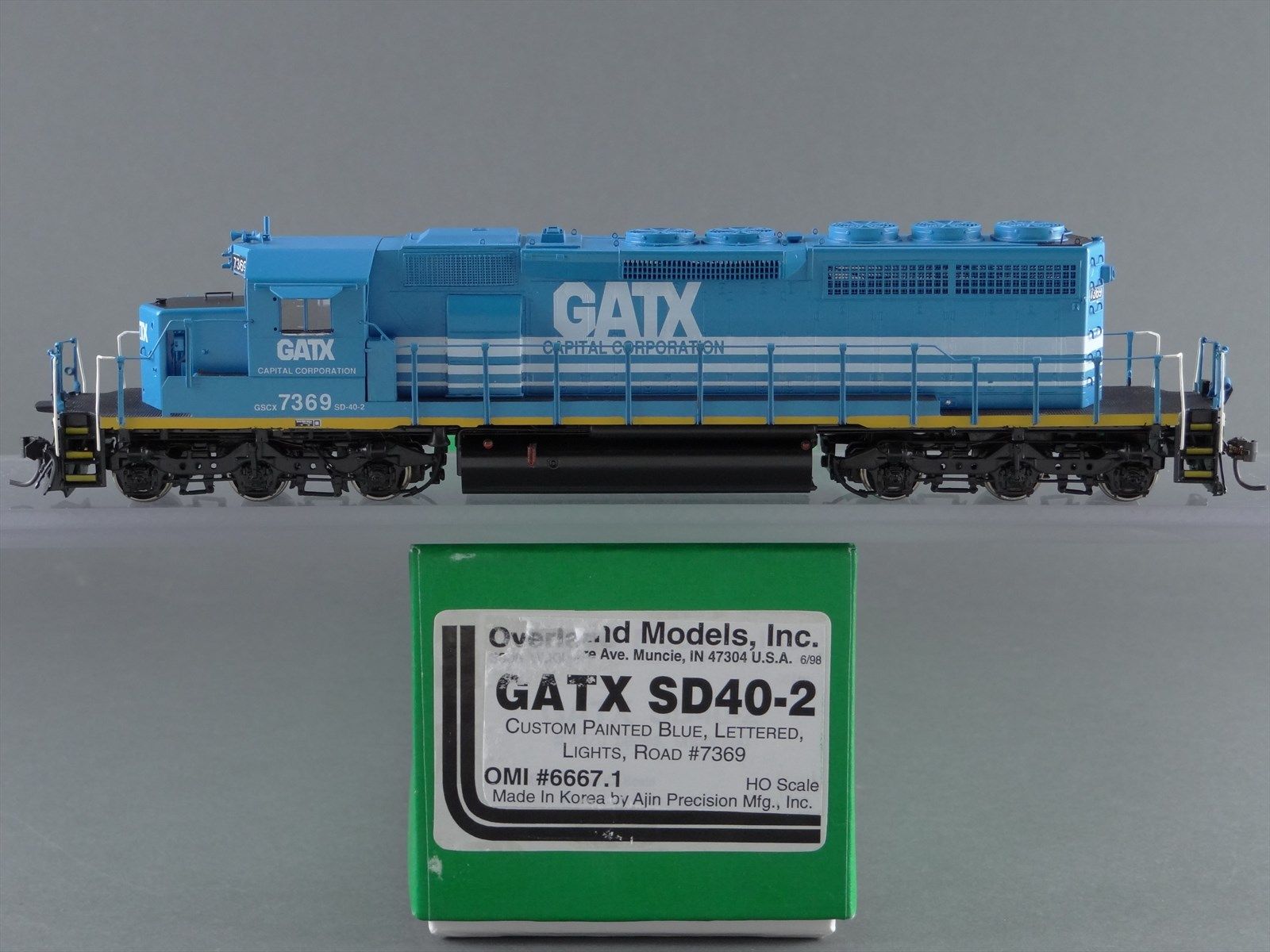 HO Brass Model Train - OMI #6667.1 Overland GATX SD40-2 #7369