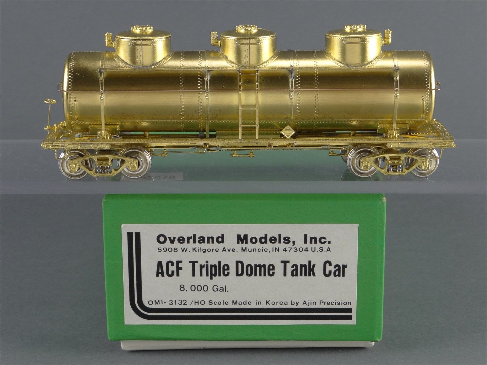 HO Brass Model Train - OMI #3132 ACF Triple Dome 8,000 Gallon Tank Car