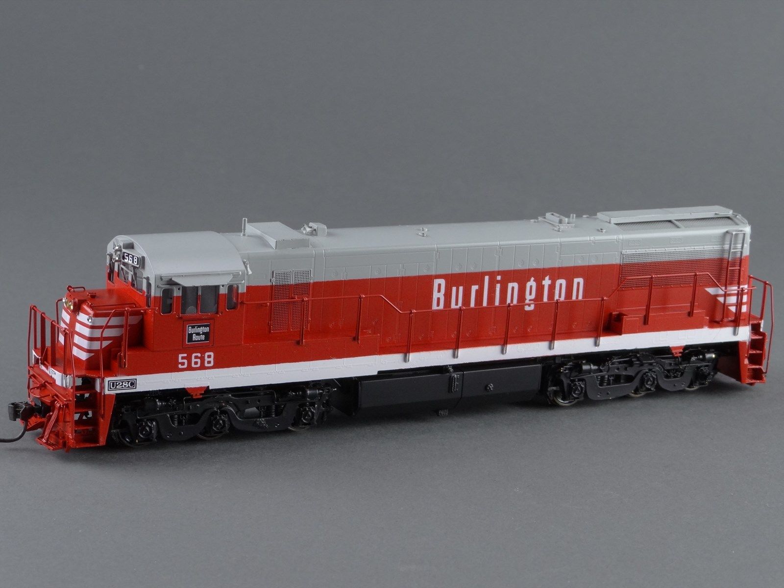 HO Brass Model Train - OMI 6268 Overland CB&Q Burlington U28C / U25C Diesel #568 - Custom