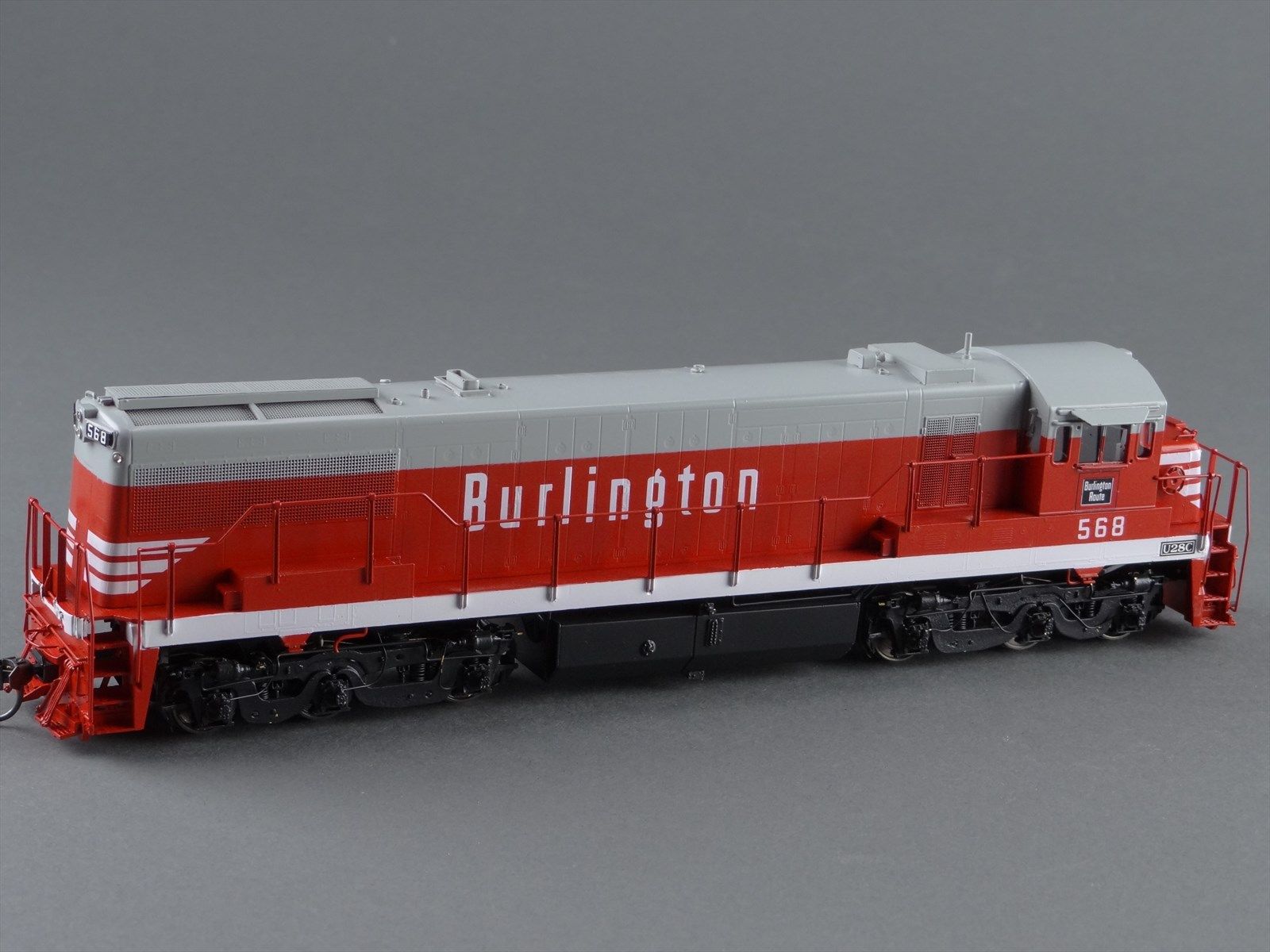 HO Brass Model Train - OMI 6268 Overland CB&Q Burlington U28C / U25C Diesel #568 - Custom