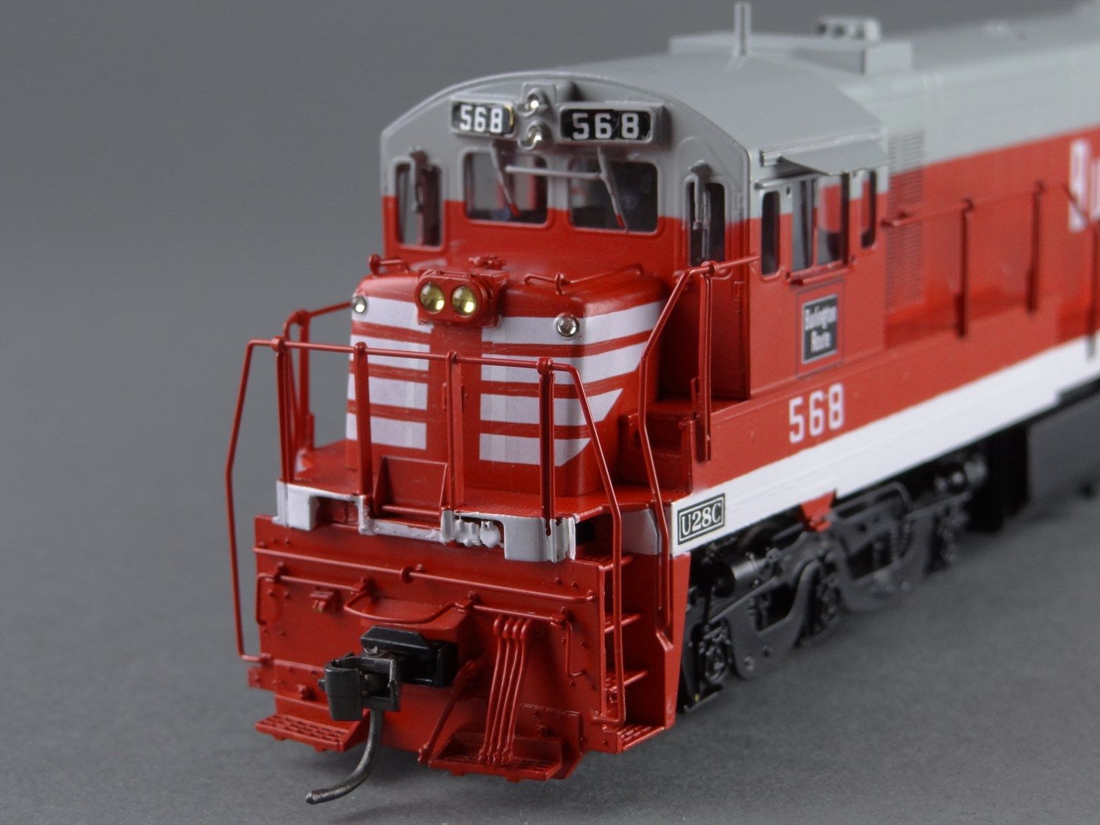 HO Brass Model Train - OMI 6268 Overland CB&Q Burlington U28C / U25C Diesel #568 - Custom